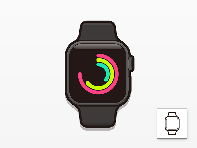Apple iWatch icon set by Clearo on Dribbble
