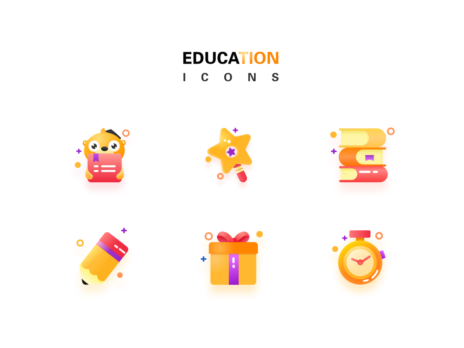 Education app icon by Panda Nana 🐼 for Top Pick Studio on Dribbble