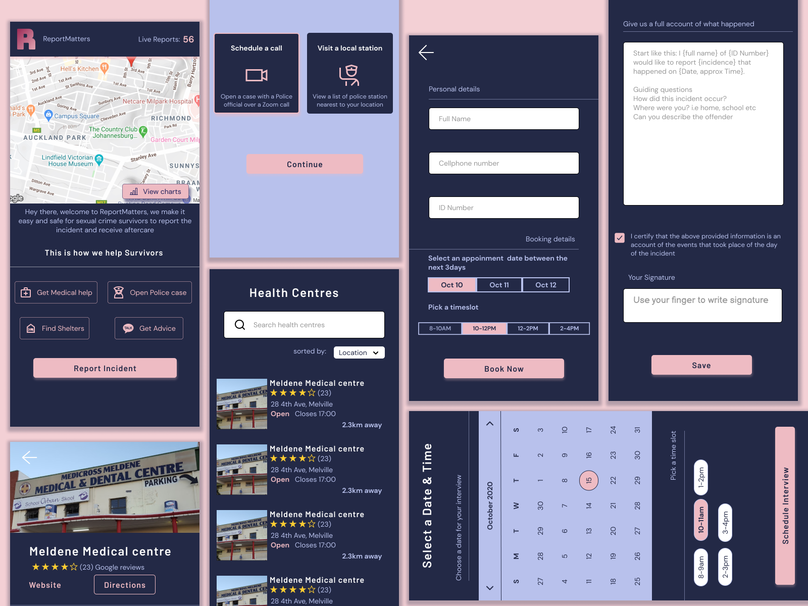 Report Matters high fidelity screens by Tawanda Mutambwe on Dribbble