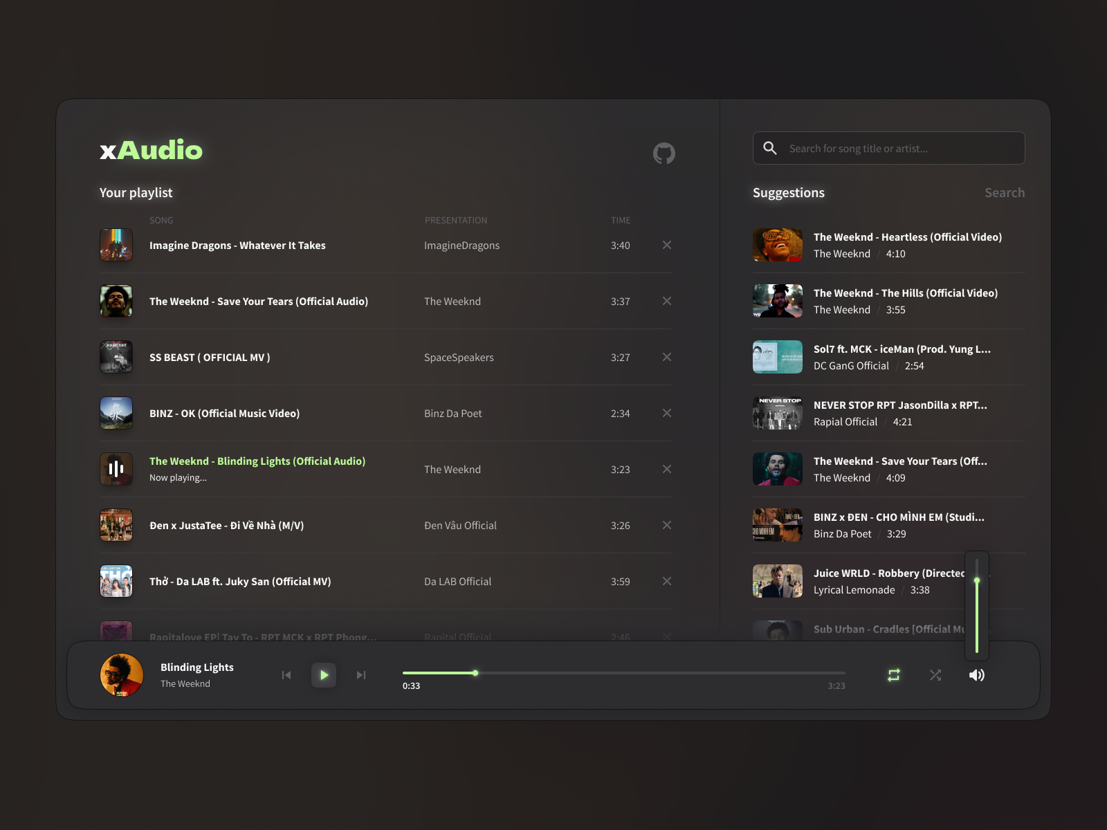 xAudio - Music Player Application by Monody Le on Dribbble