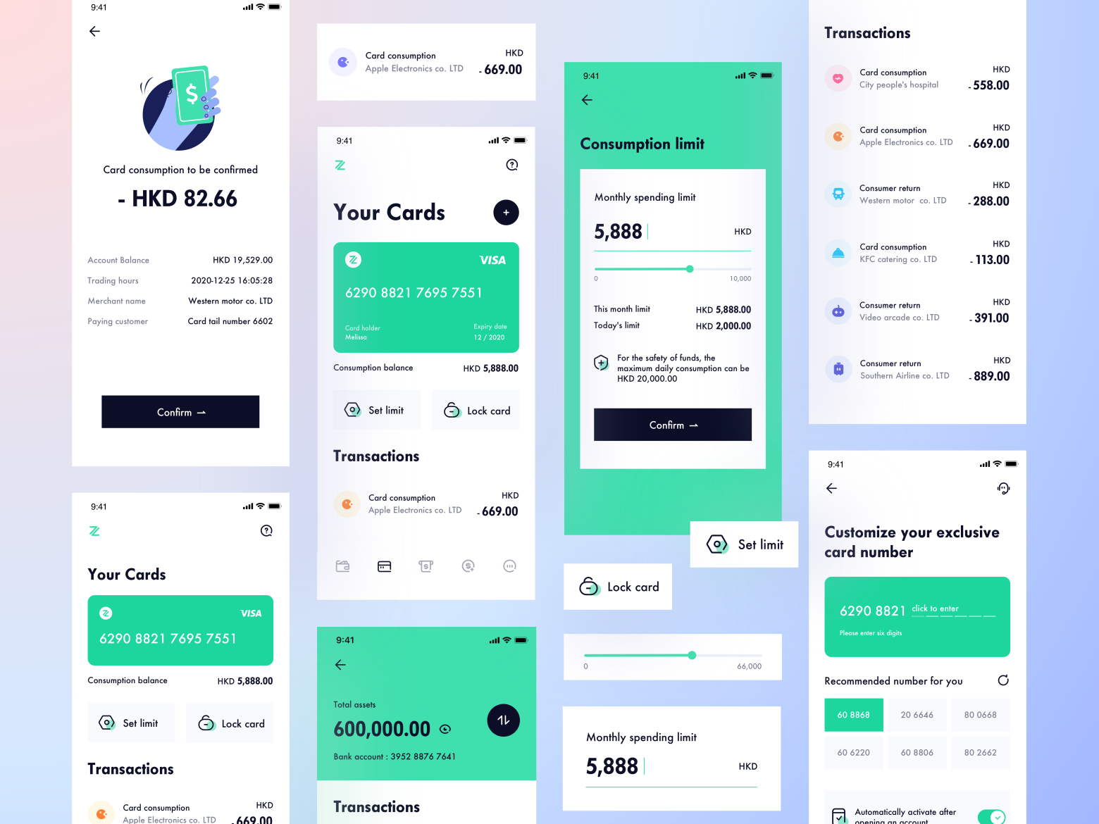 ZA Bank - Virtual bank - Debit card by Ben Zheng for RaDesign on Dribbble