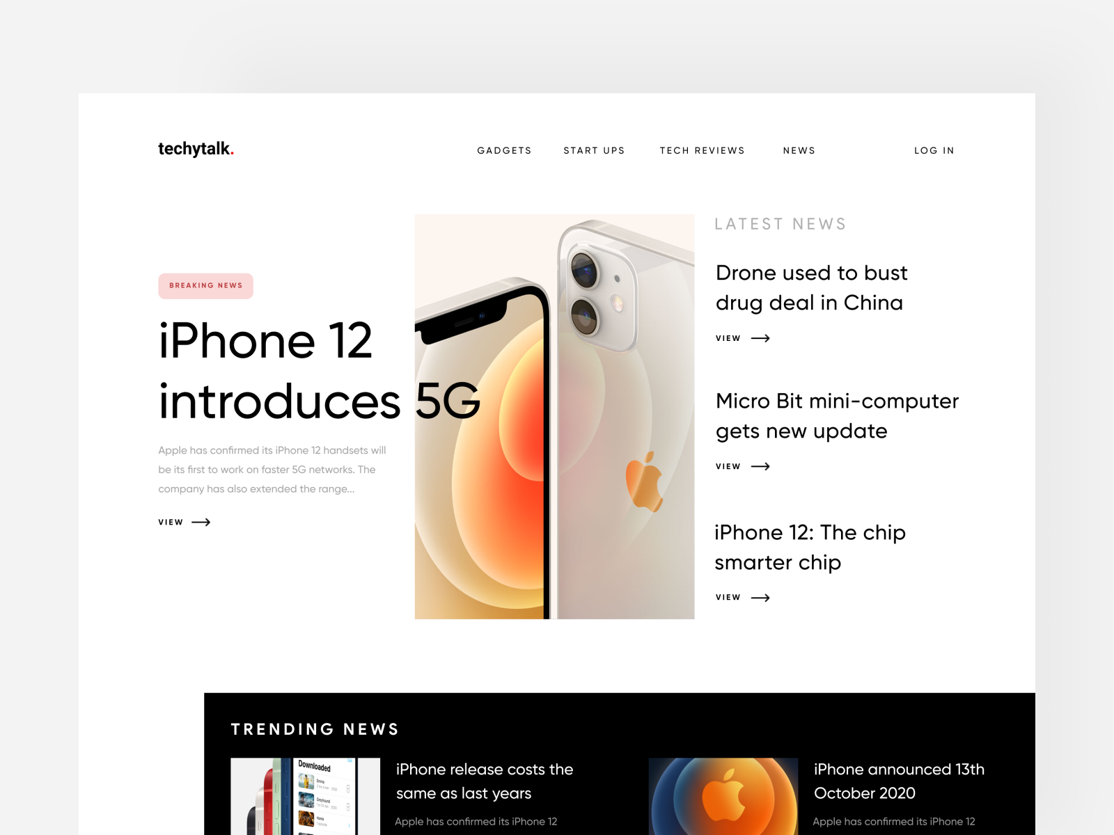 Tech news website concept ver2 by Matthew Gledhill on Dribbble