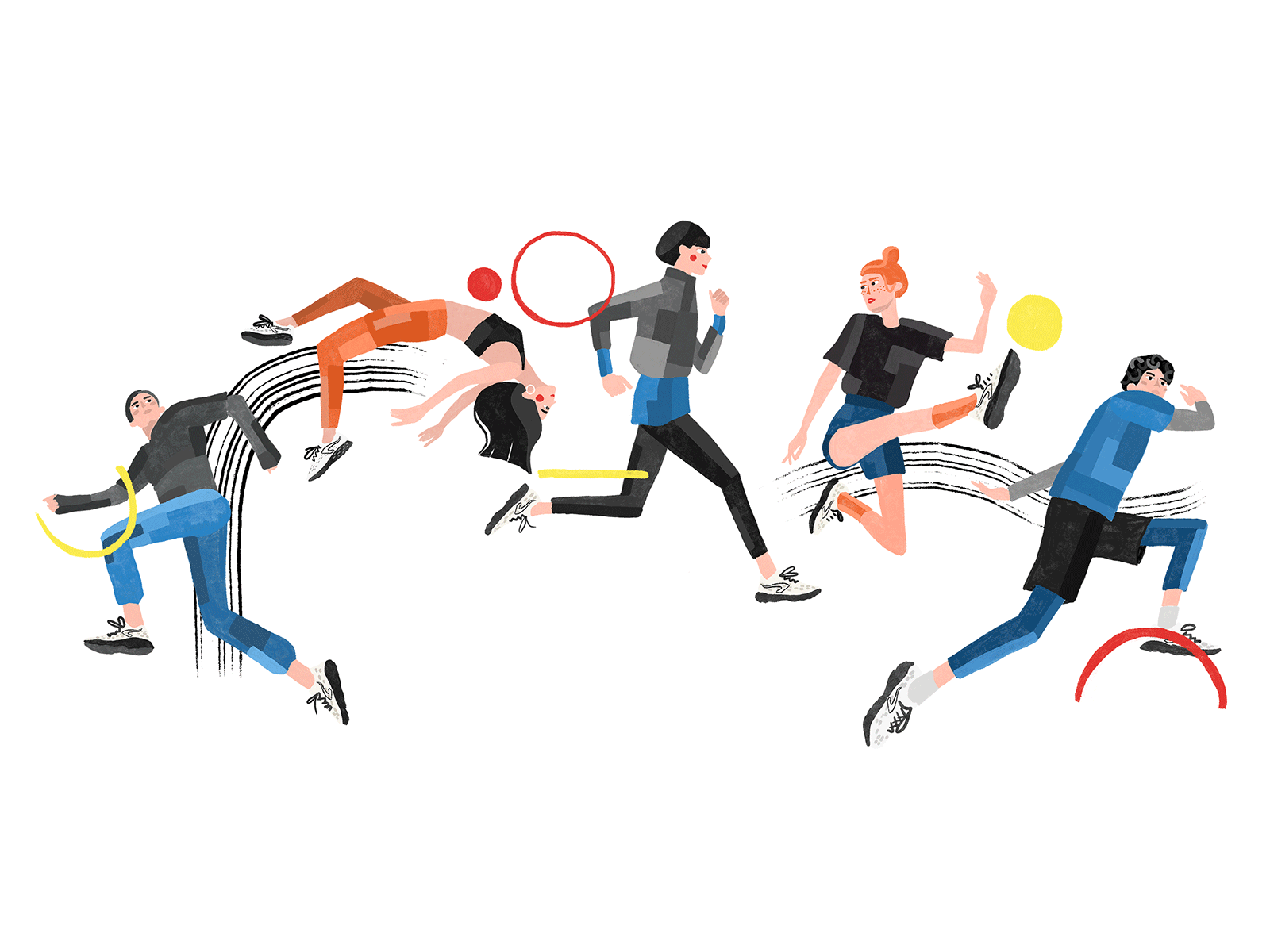 Runners by Myroslava Shevchenko on Dribbble