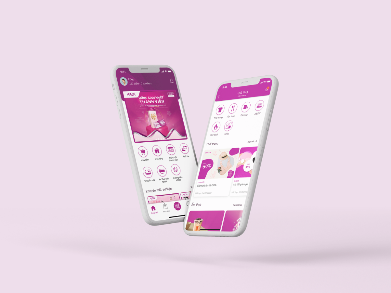 Aeon mobile app by Võ Tấn Tin on Dribbble