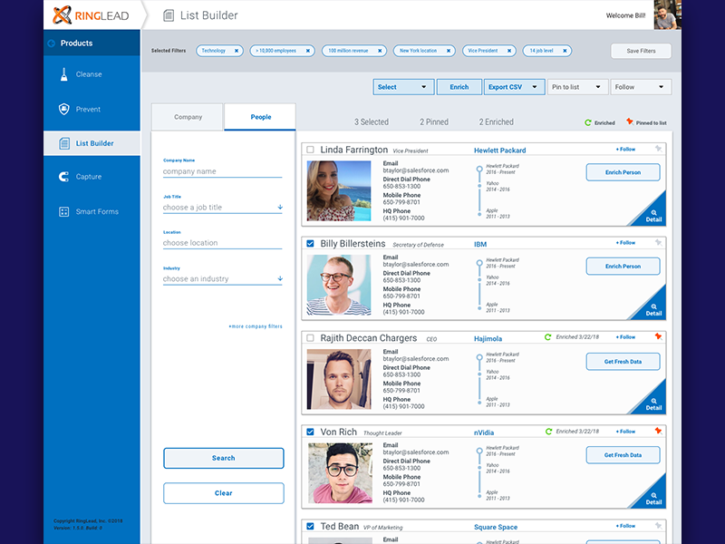 List Builder by Michael Cullinan on Dribbble