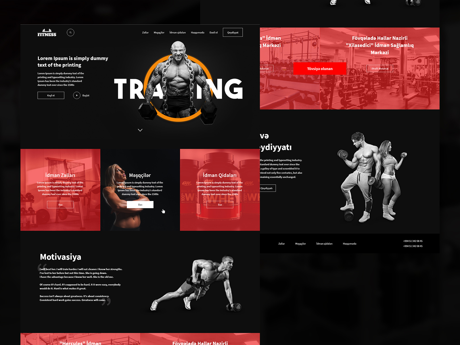 Gym Website Design by Murad Mammadov on Dribbble