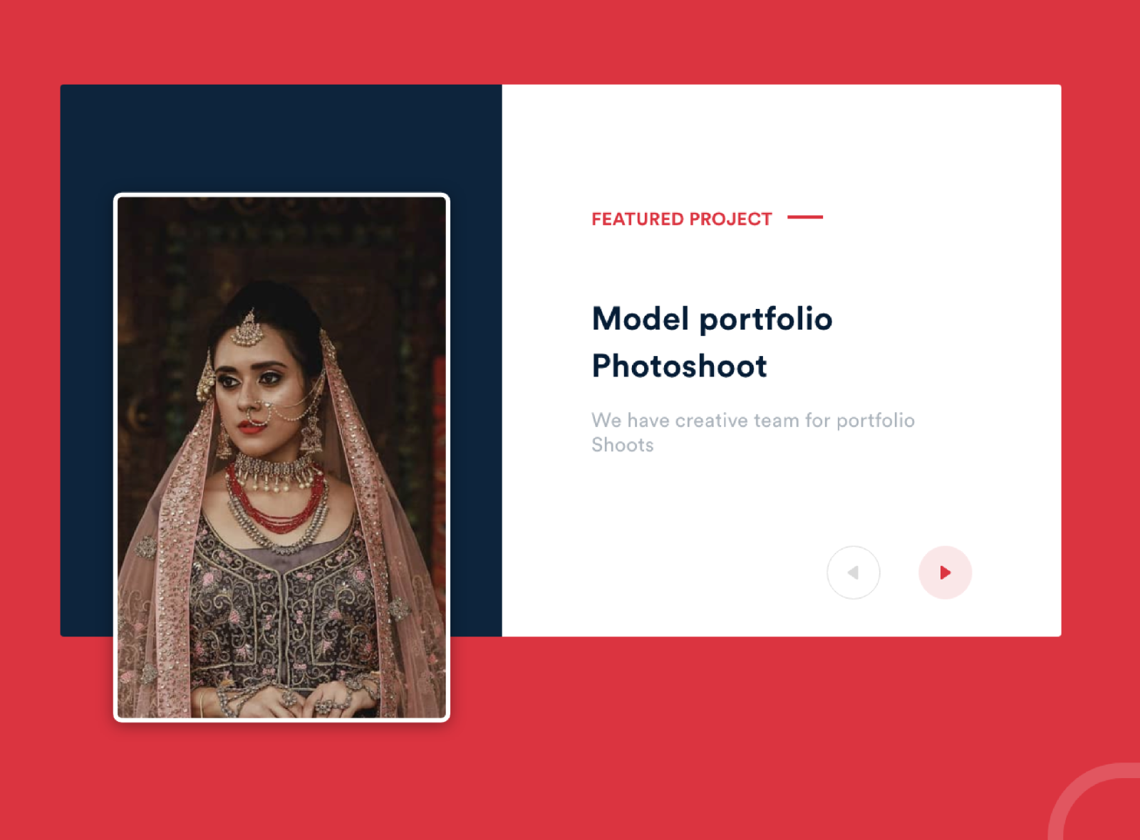 Portfolio for photo studio company by Elayamanikandan on Dribbble
