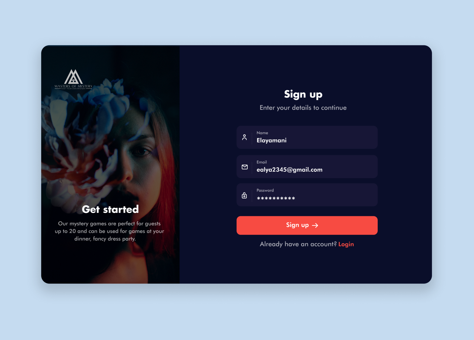 Sign up - Game Design by Elayamanikandan on Dribbble