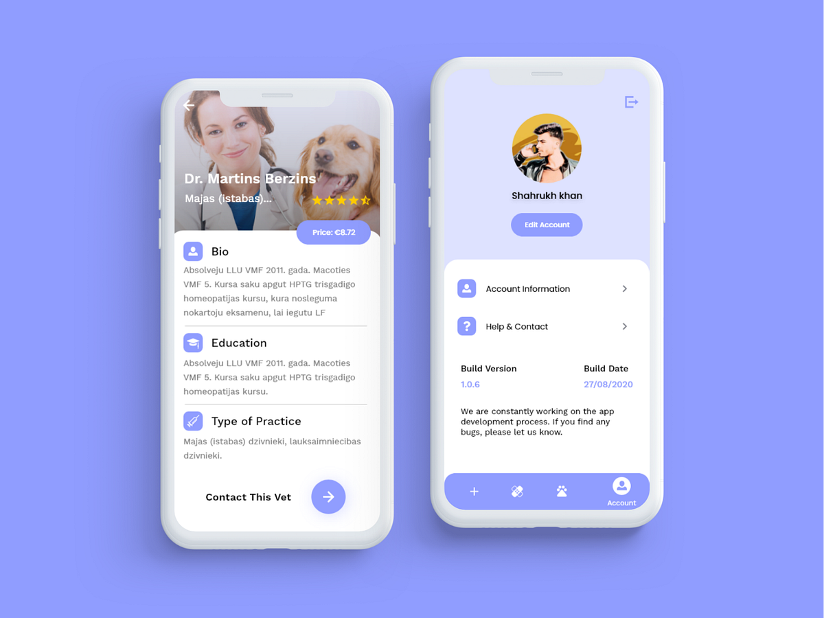 Veterinarians Mobile App UI by Shahrukh Khan on Dribbble