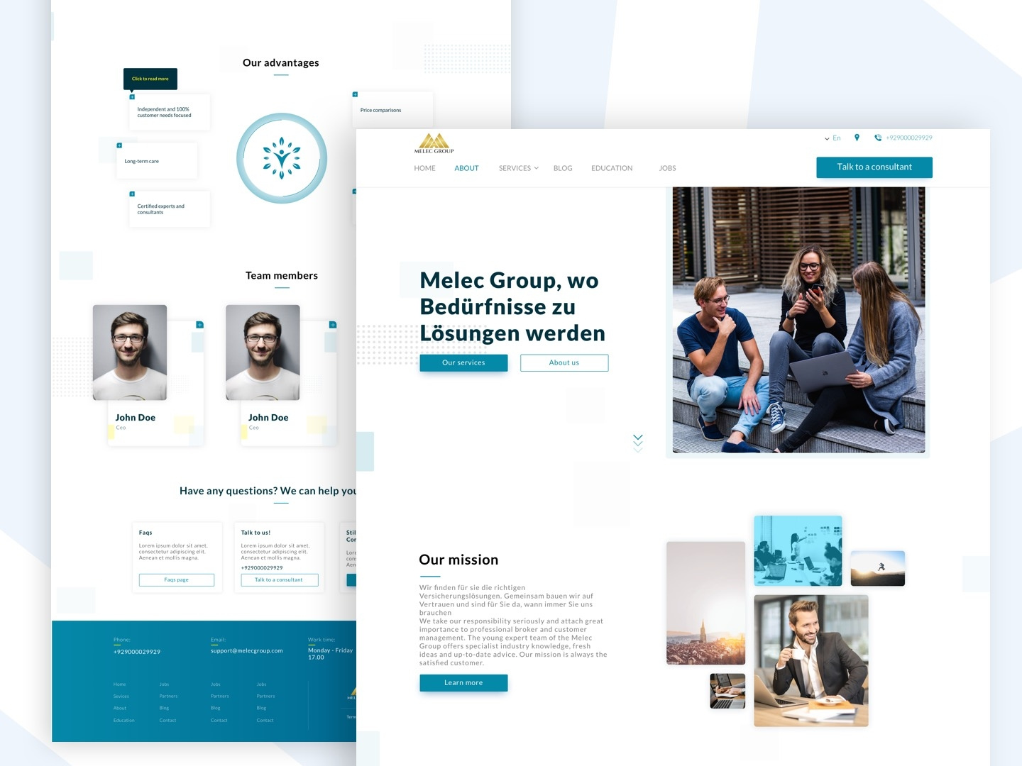 About page design by Hamza Khchichine on Dribbble