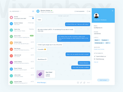 Wix Inbox by Sebastian Mantel on Dribbble