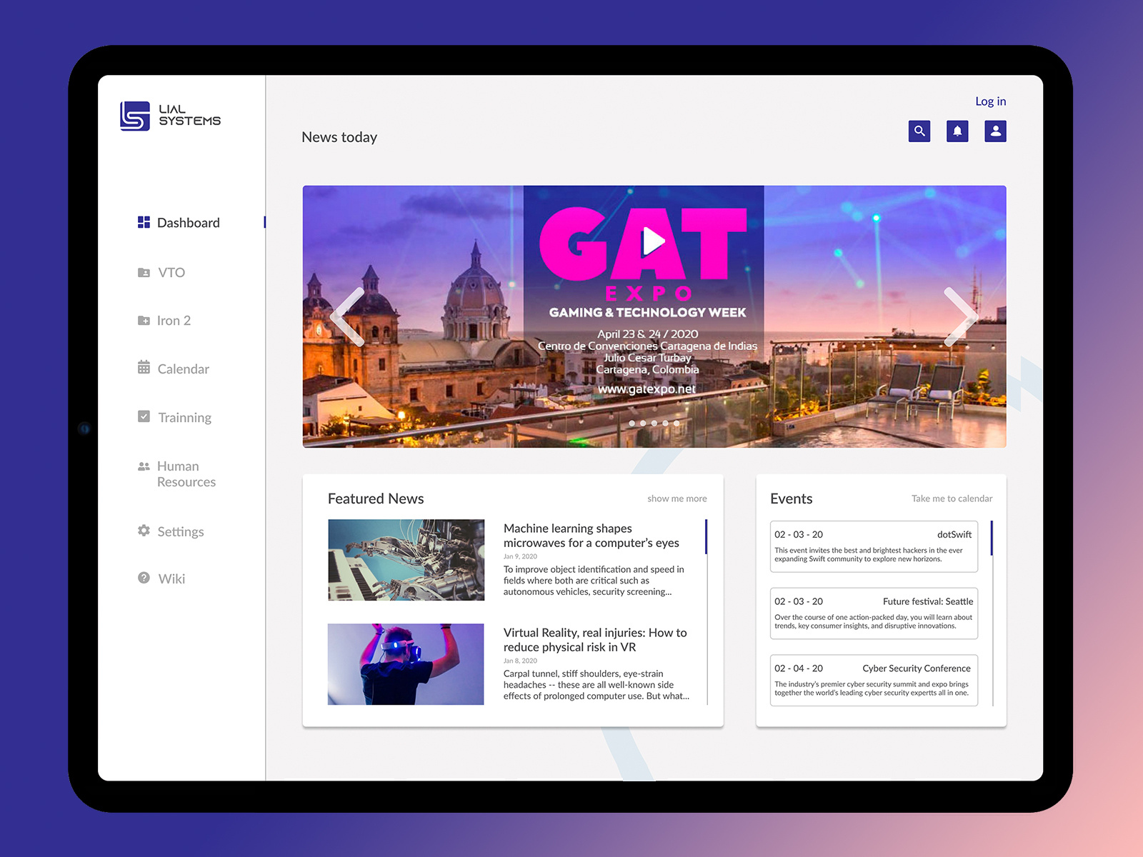 Intranet by Mary Valetk on Dribbble