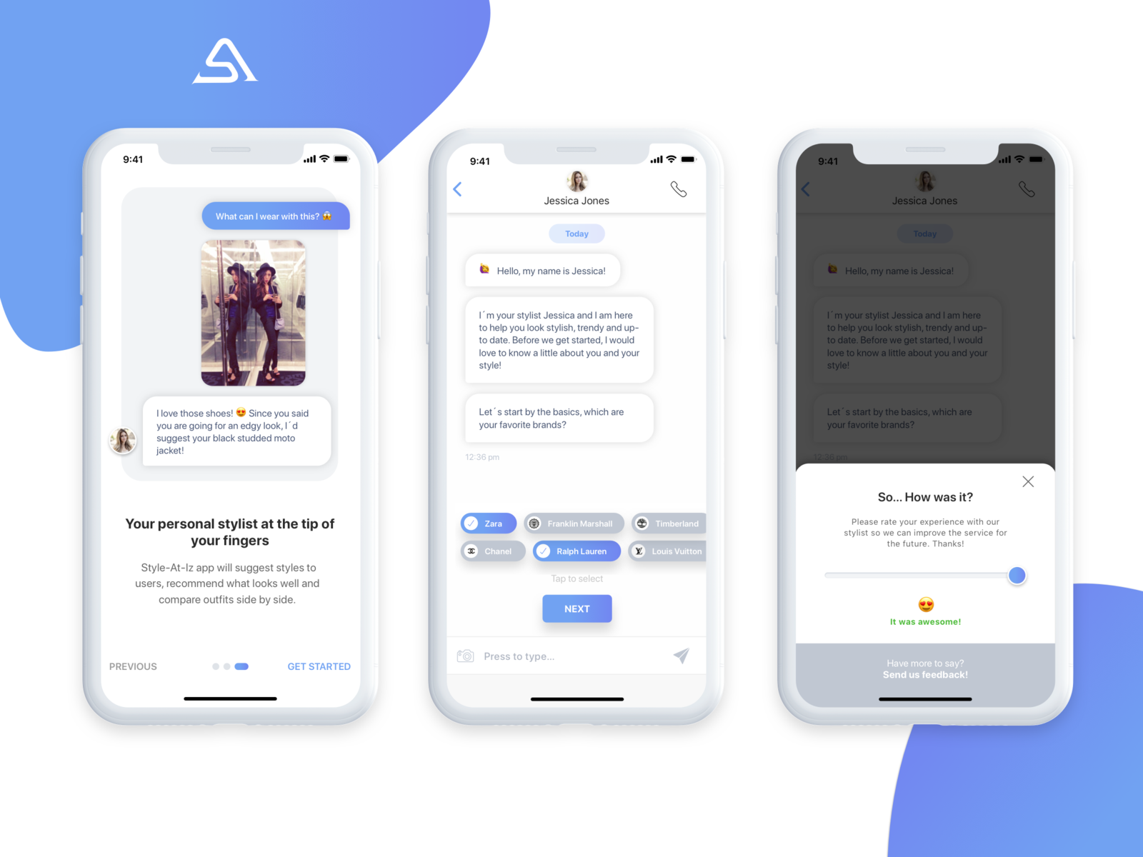 Style At Iz App - Walkthrough & Chatbot by 361 Studio on Dribbble