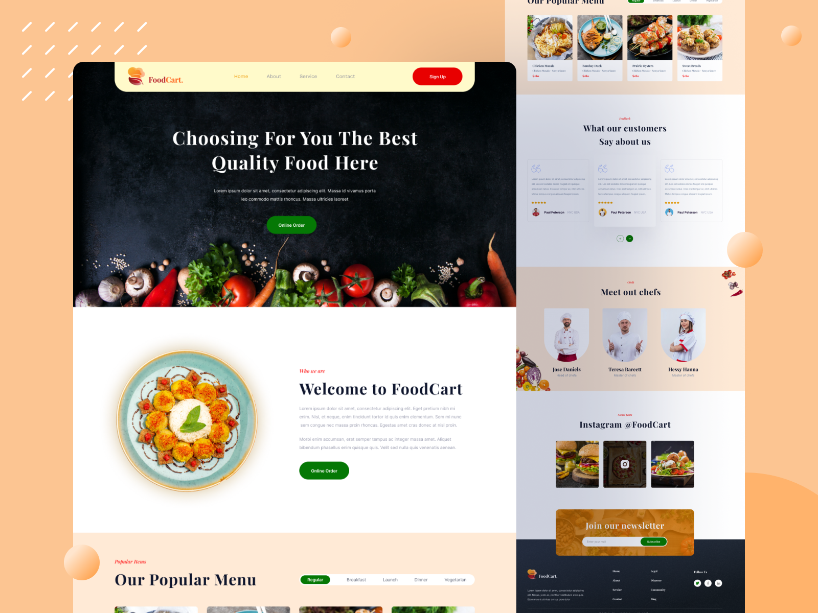 Restaurant Landing Page by MD Sabbir on Dribbble