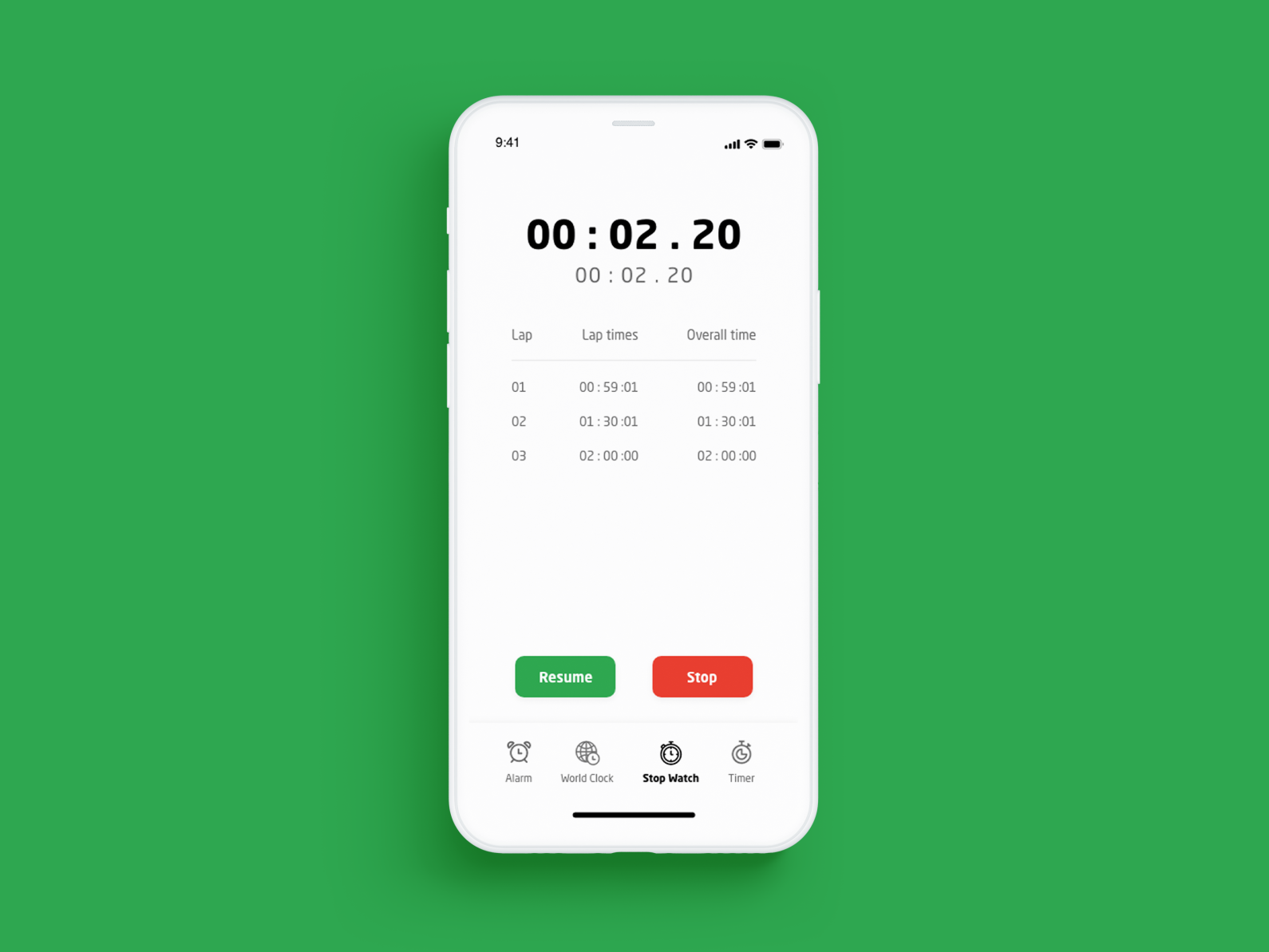 StopWatch by Omar Aljaberi on Dribbble