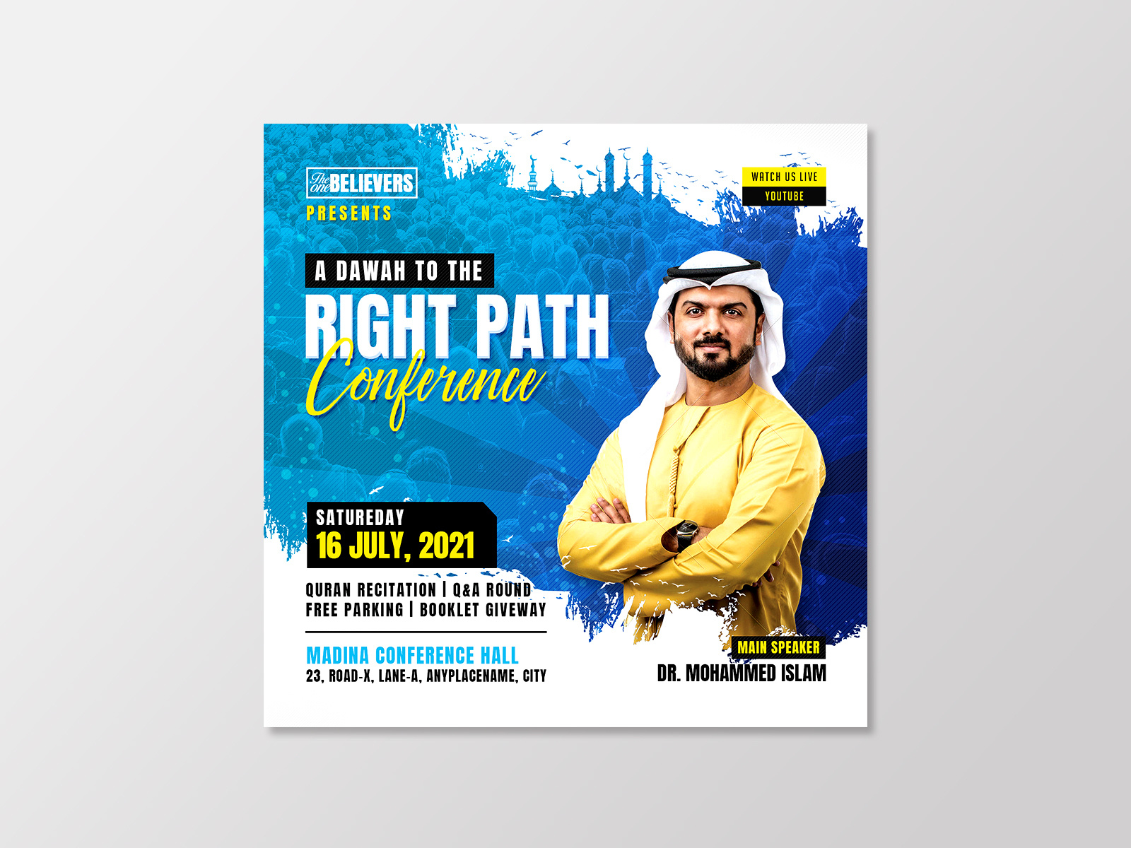 Islamic Conference Flyer by WonderArt Studio on Dribbble