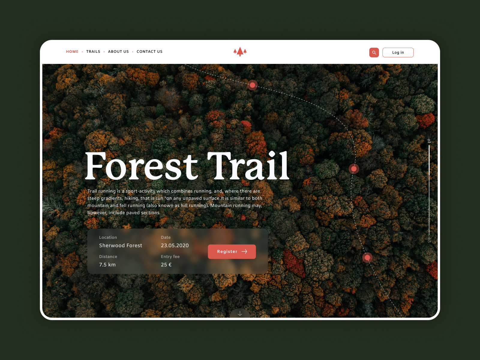 Forest Trail web by Dejan Grgić on Dribbble