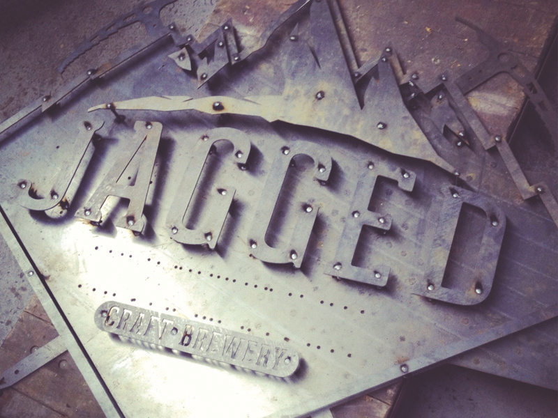 Jagged Mountain Craft Brewery Sign by Jon Ketchum on Dribbble