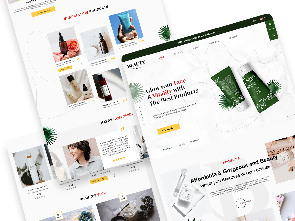 Beauty Product web Design by Rina Virani on Dribbble