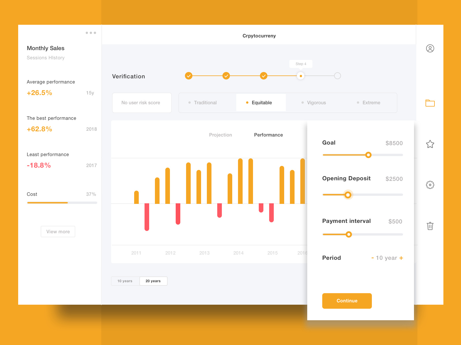 Investment Dashboard UI 1 by Mohijeet Das on Dribbble