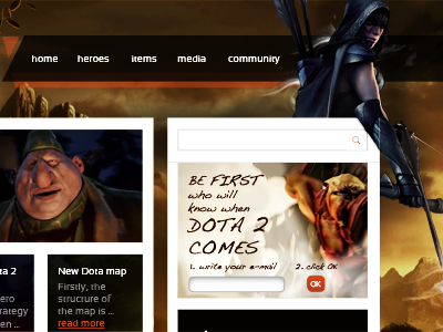 Dota 2 header - right corner by Martin Halík on Dribbble