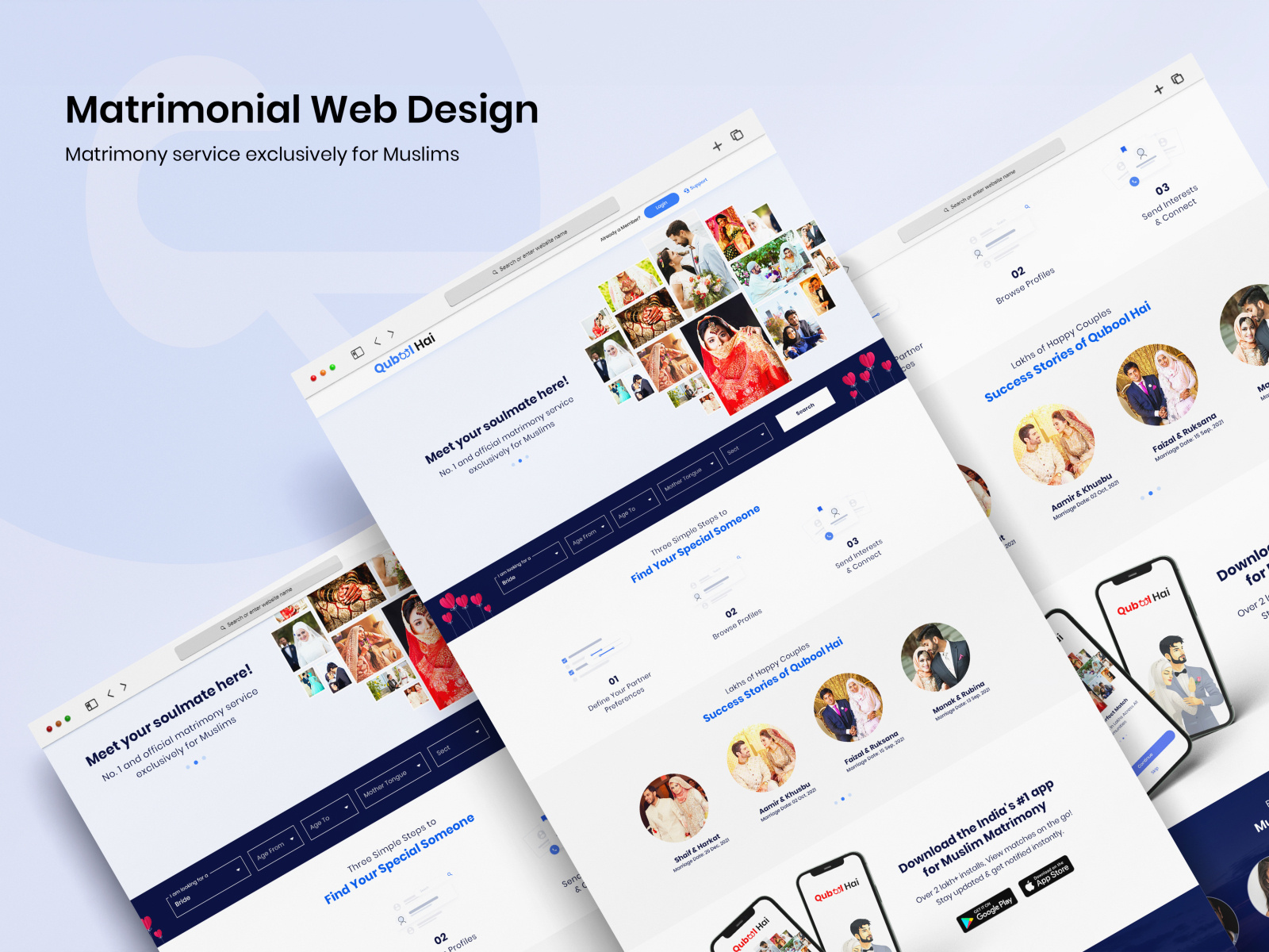 Matrimonial webpage design by Ashish Chaudhary on Dribbble