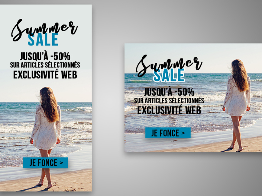 Web ads example by Mélanie Vautier on Dribbble