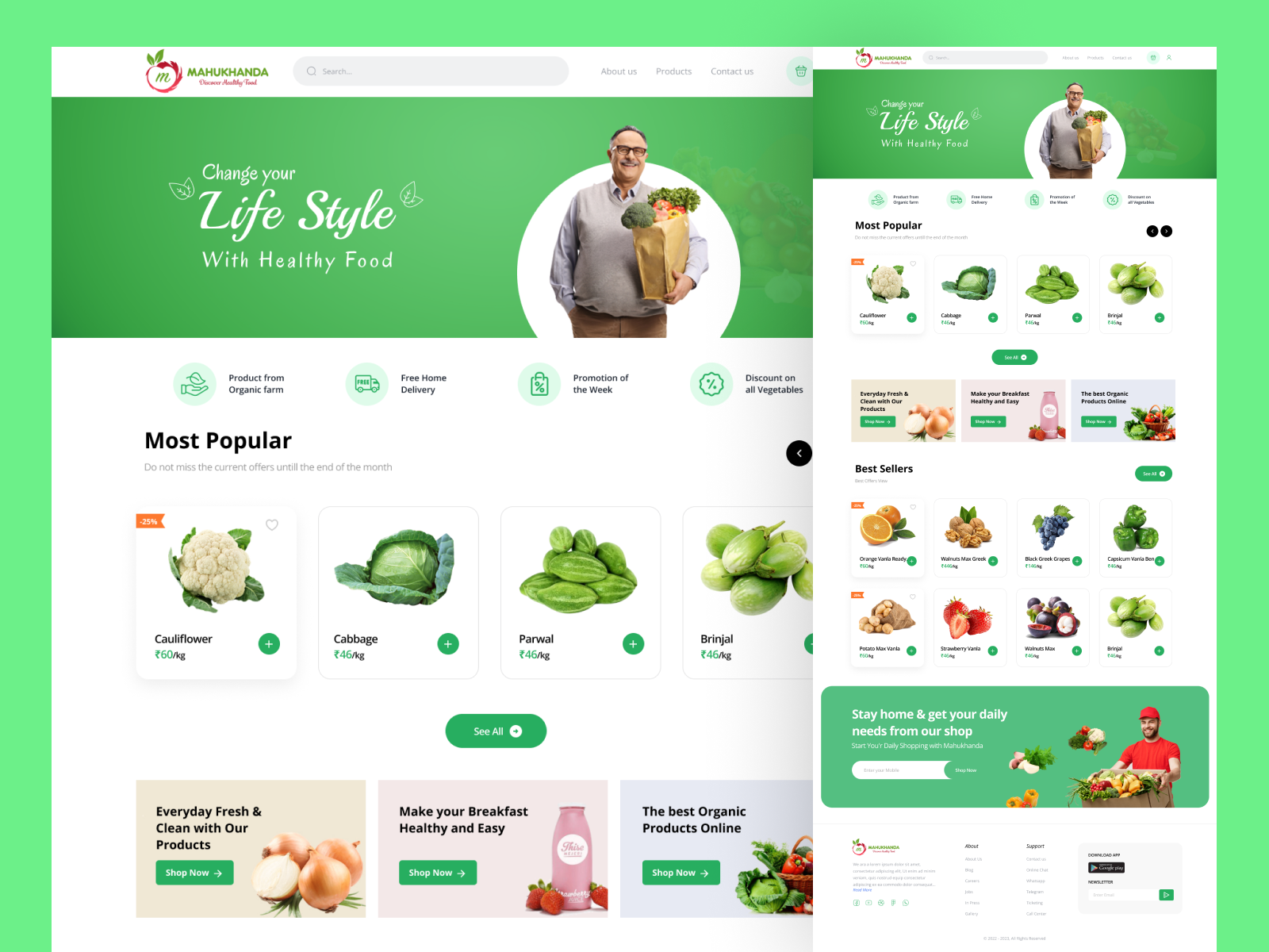 Organic & Grocery Marketplace Web Design by Biswabandhu Behera on Dribbble