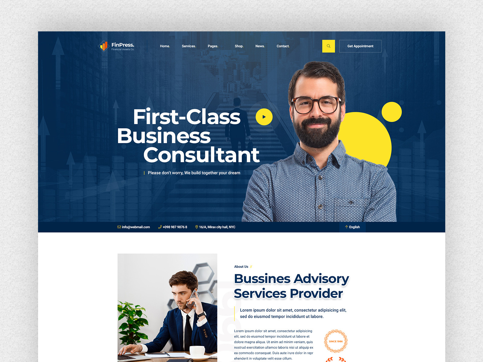 Finance & Consulting Firm Website Design by Yasinul Huq on Dribbble