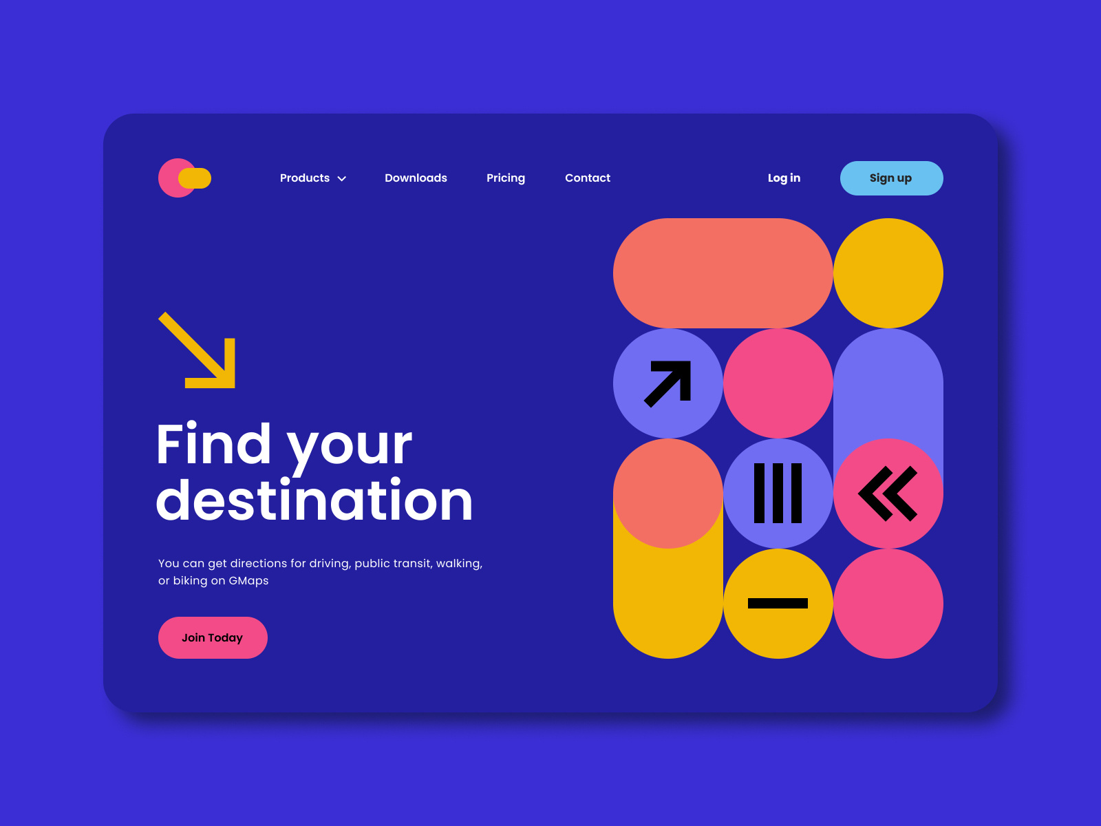 Find Destination - Geometric Website by Duy Cua on Dribbble