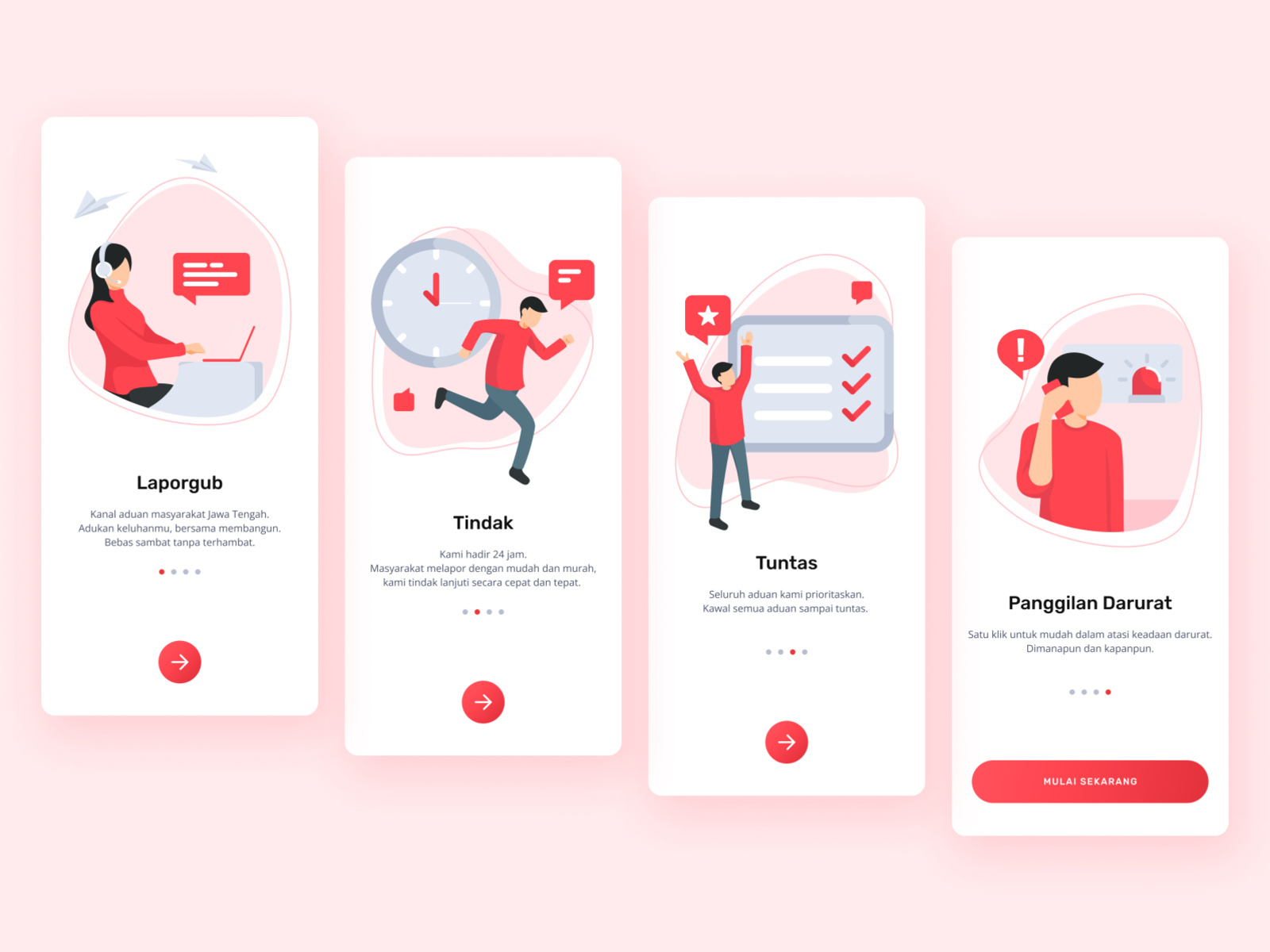 Laporgub - Onboarding by Amazona Adorada on Dribbble