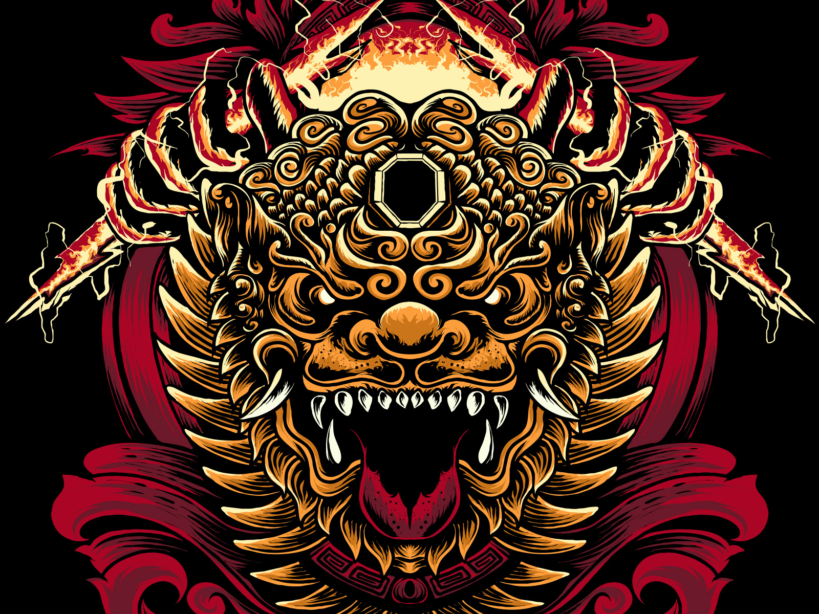 Foo Dog by Richoirvansyah Artwork - Stikers13 Studio on Dribbble