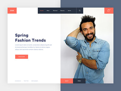 Ecommerce Website Header by Spurt Digital on Dribbble