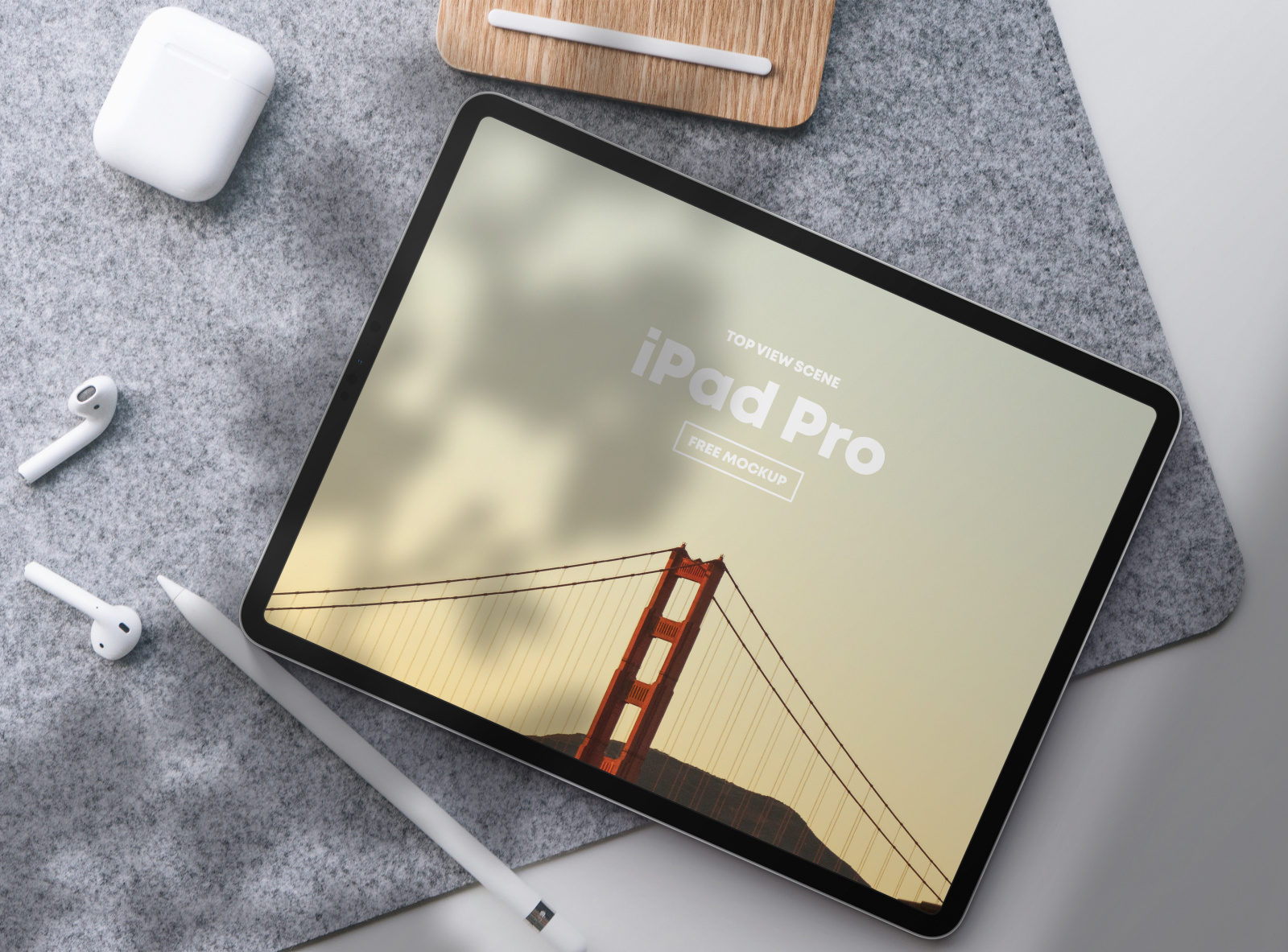 Dribbble - iPad-Pro-top-view-scene-free-mockup.jpg by Pixelsdesign.net