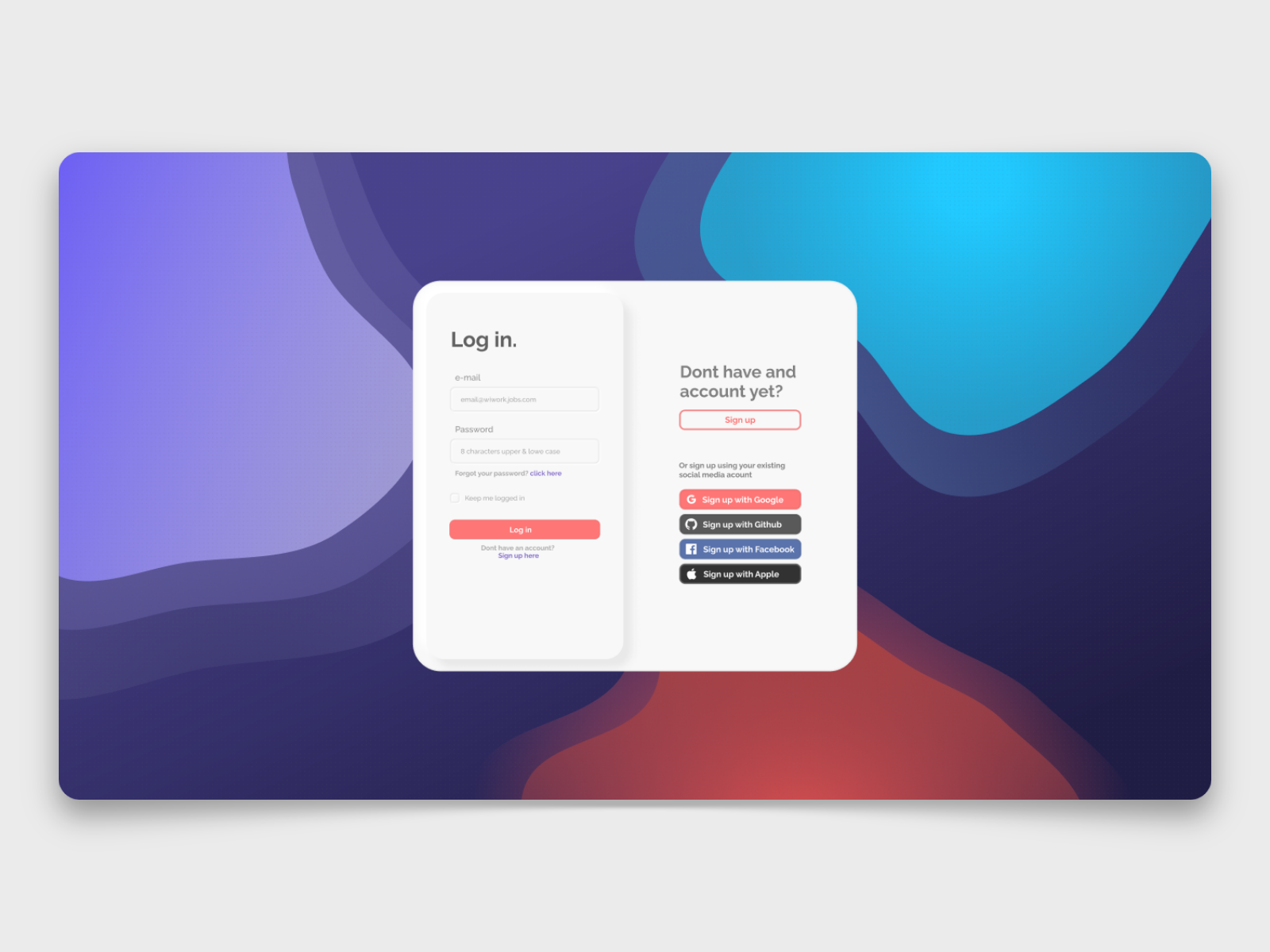 Login Form by Gabriel Alejandro on Dribbble