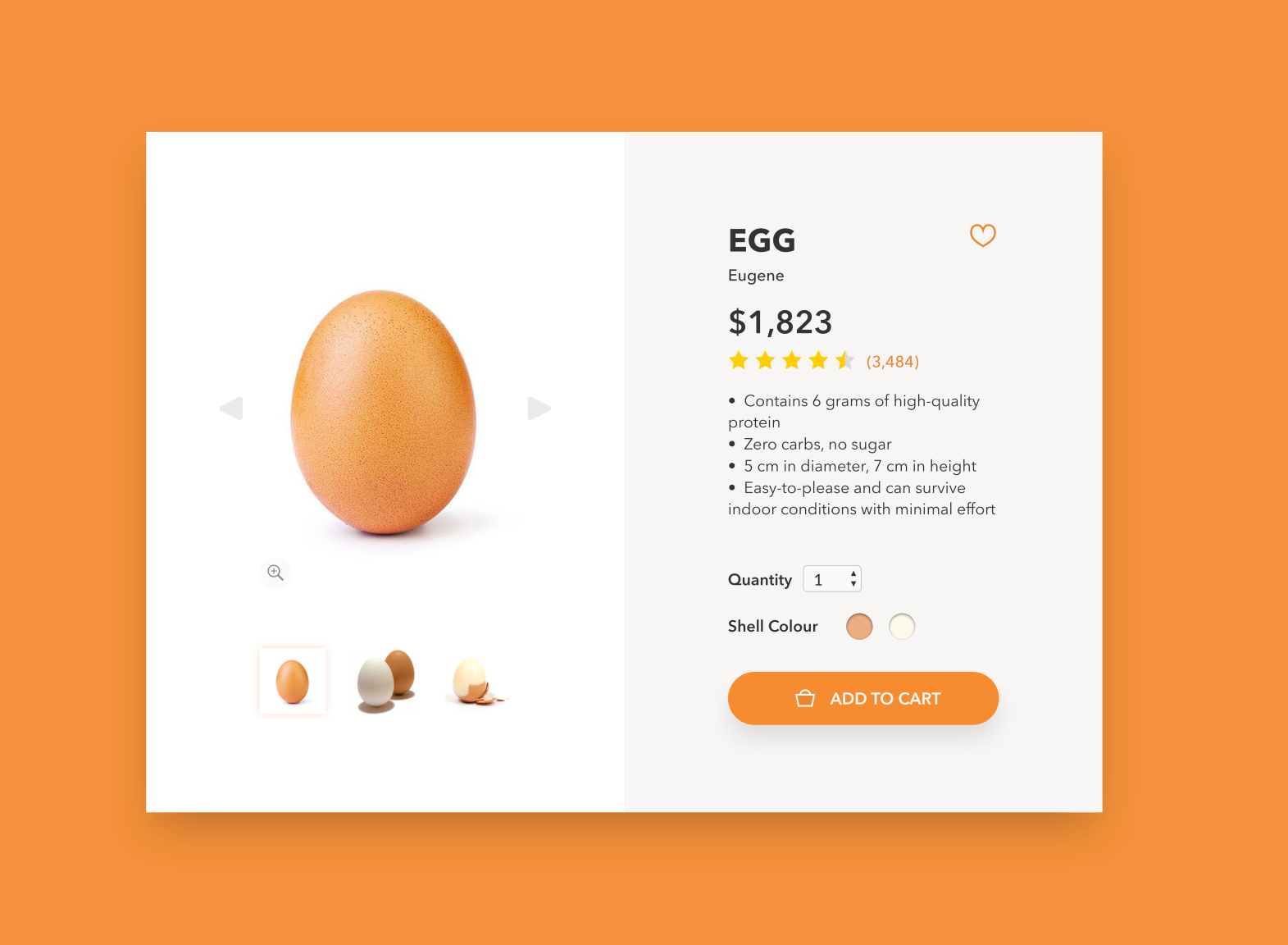 012 eCommerce single item by Jenny Pan on Dribbble