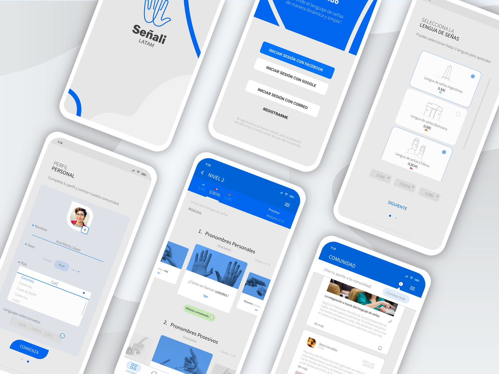 Mobile app for learning sign language by Lorena Garavito on Dribbble