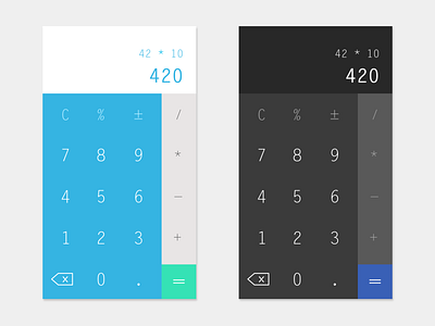 Daily UI #004 Calculator by Ben Lau on Dribbble