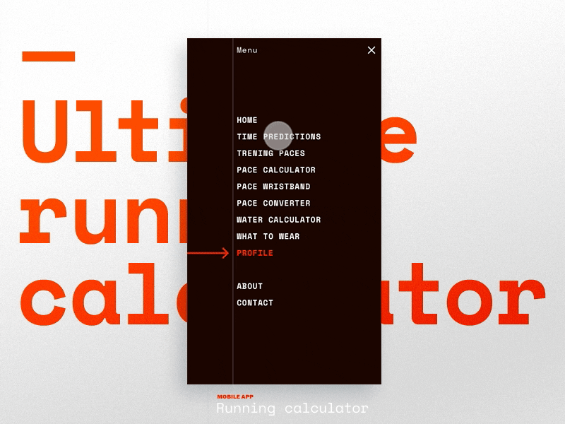 Running calculator by Marcin Faber on Dribbble