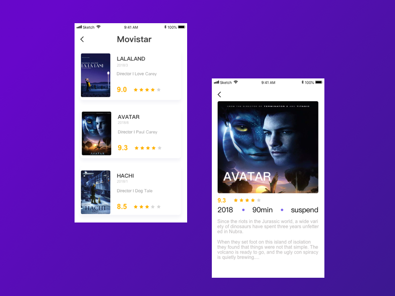 Movie Pages by Ya on Dribbble