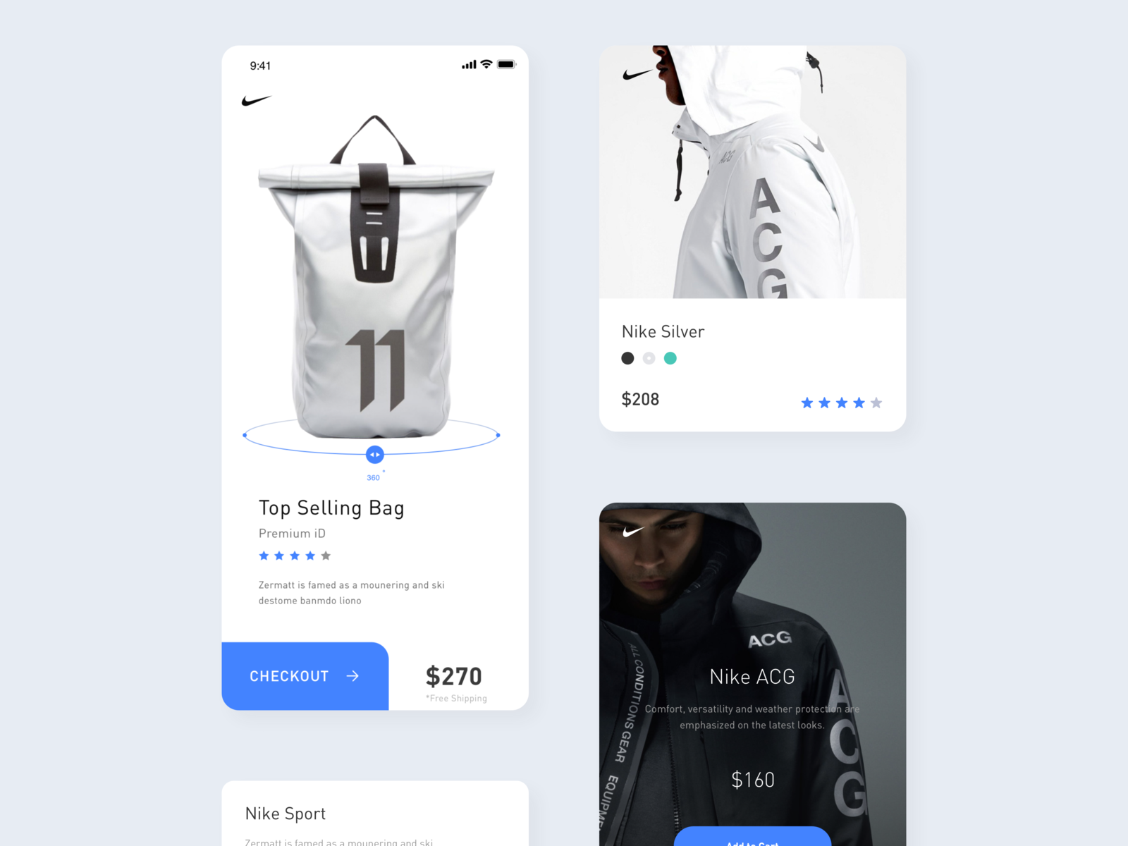Nike Interface Redesign by Hyuk Design for Never Settle on Dribbble