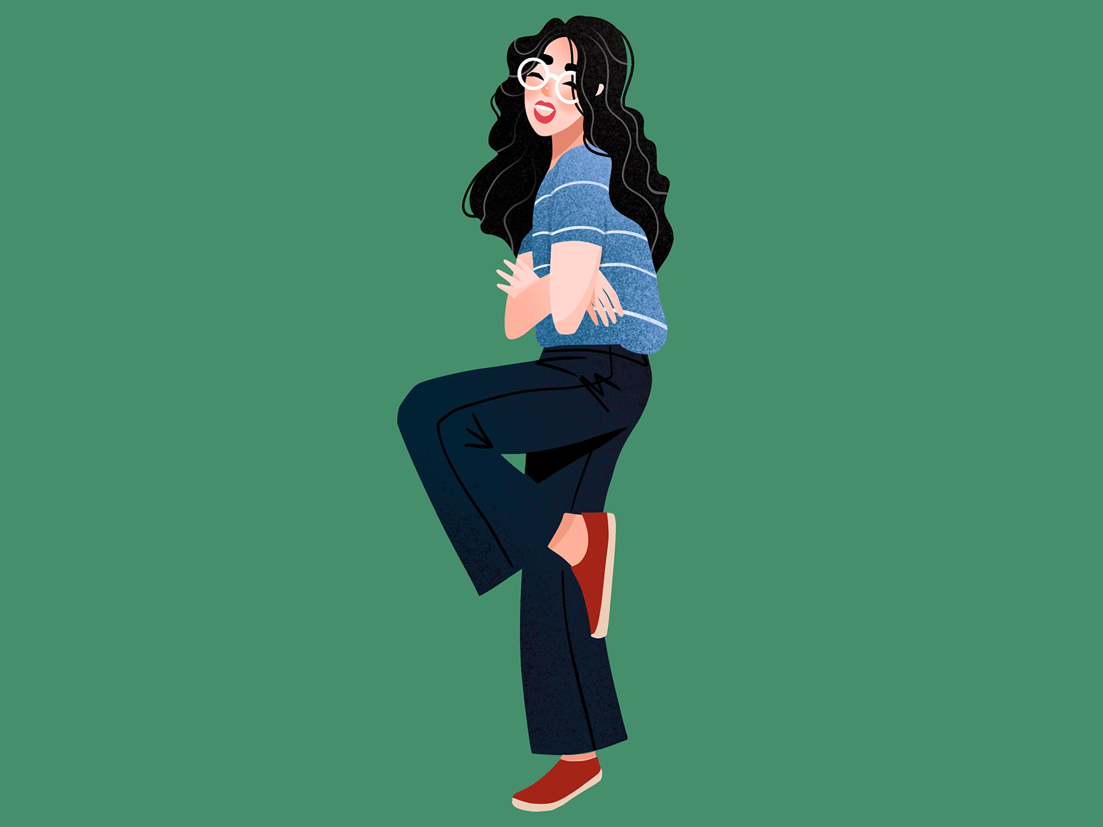 Happy girl by mokaroka on Dribbble