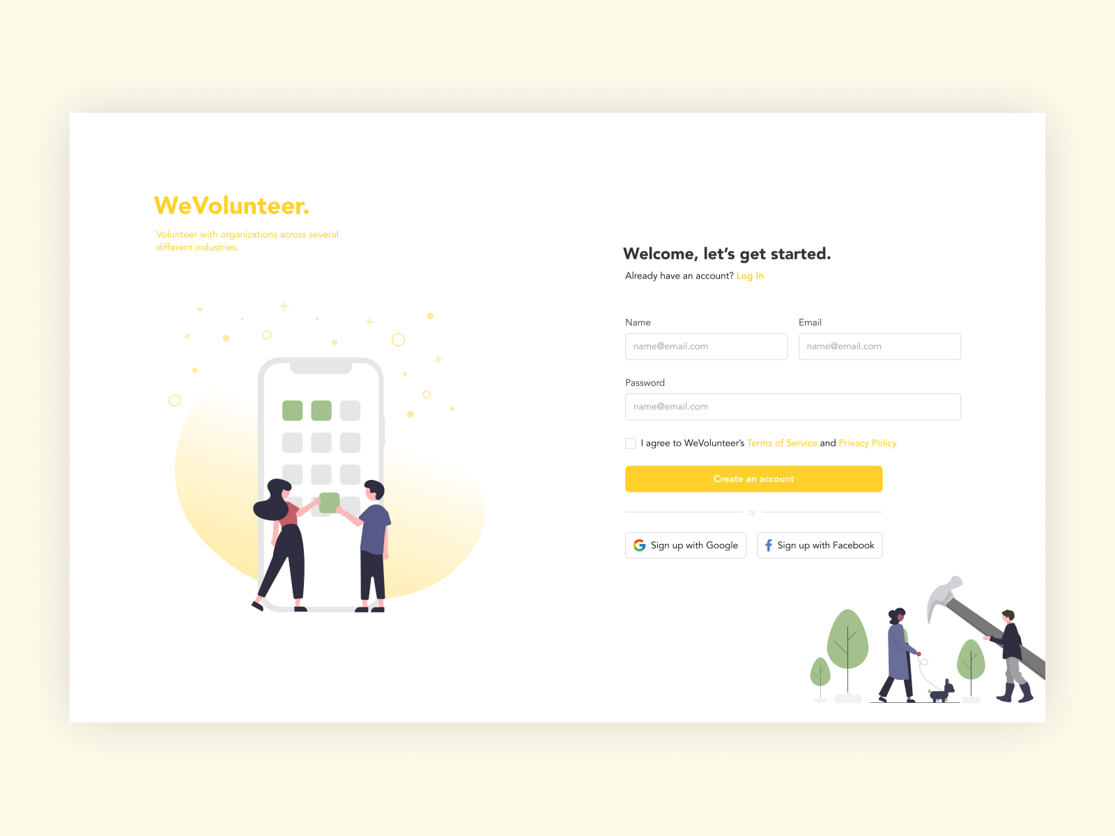 Sign Up Page by Richa Kulkarni on Dribbble