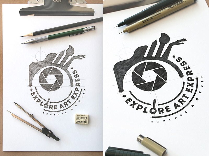 Explore Art Express Design Logo by Brainy Works Logos on Dribbble