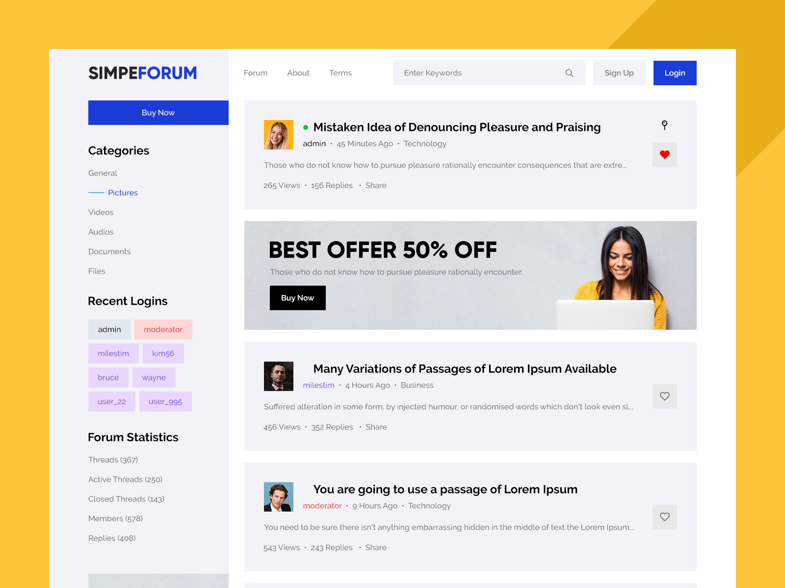 SimpleForum - Redesign Concept by Rehman Ahmed on Dribbble