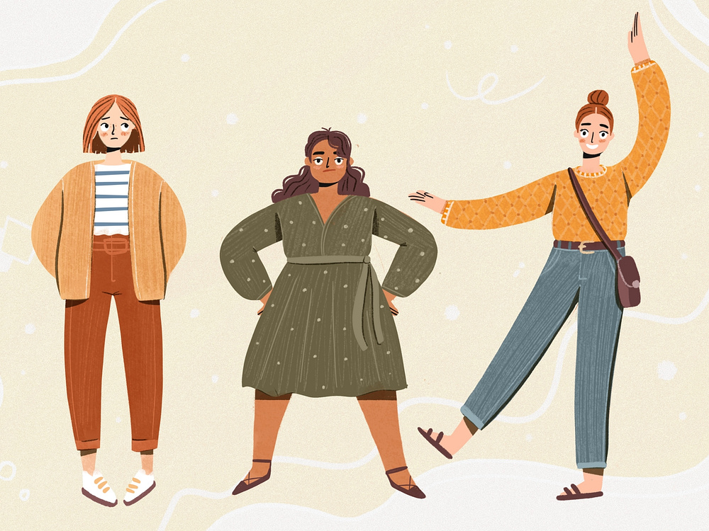 Girls by Marina Vishtak on Dribbble