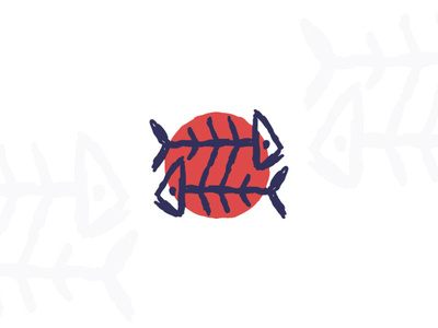 Fish Skeleton Logo by LOGOHOKO on Dribbble