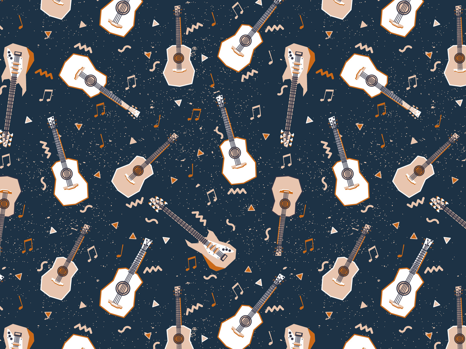 Guitars Pattern by German P. Díaz on Dribbble