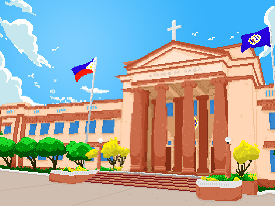 Ateneo de Naga University Pixel Art by Joshua James Esplana on Dribbble