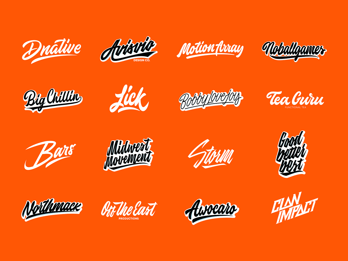 Lettering Logotypes Collection Vol.4 by Yevdokimov on Dribbble